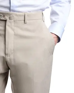 Emporio Armani Wool, Silk & Linen Flat Front Trousers