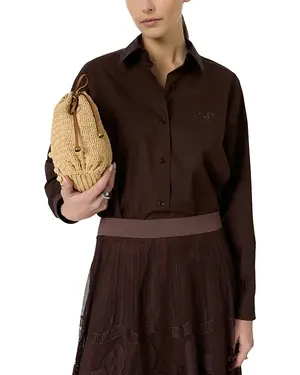 Gerard Darel Chrina Embroidered Shirt - Brown