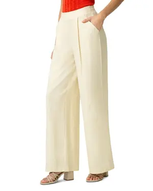Hue Coastal Palazzo Pants - Ecru
