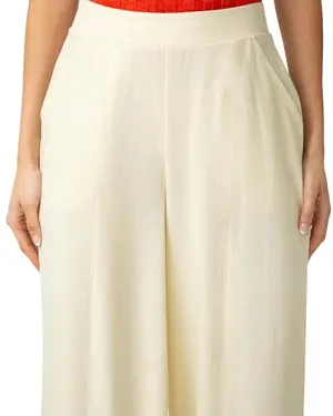 Hue Coastal Palazzo Pants - Ecru