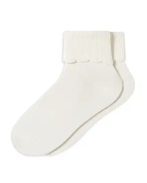 Hue Tulip Border Anklet Socks - Ivory