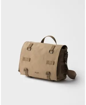 Prada Canvas Shoulder Bag - Neutral