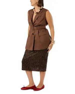 Marina Rinaldi Mrnorli Sleeveless Blazer