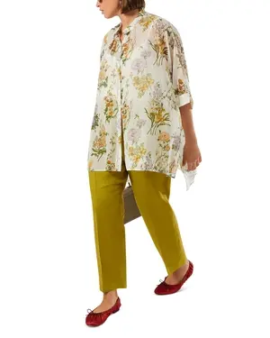 Marina Rinaldi Floral Print Oversized Blouse