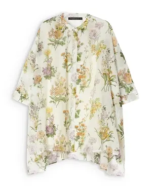 Marina Rinaldi Floral Print Oversized Blouse