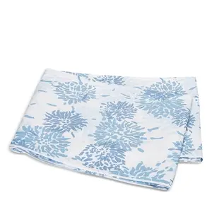 MATOUK Chrysanthemum Flat Sheet, Twin - Blue