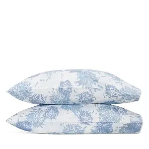 MATOUK Chrysanthemum King Pillowcase, Pair - Blue
