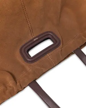 Maje M Large Suede & Leather Tote