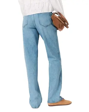 Maje Chain Waist Straight Leg Jeans