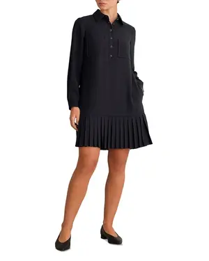 HOBBS LONDON Tina Pleated Hem Dress