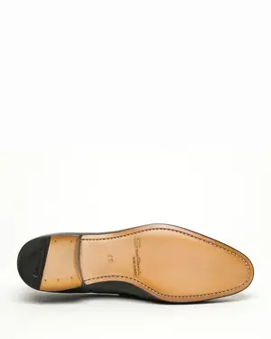 Santoni Leather Penny Loafers - Black