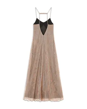 Emporio Armani Metallic Floral Embroidered Tulle Gown