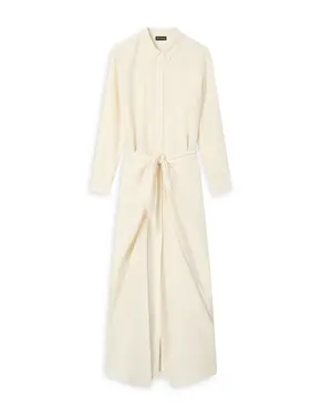 Emporio Armani Techno Wrap Maxi Dress - Vanilla