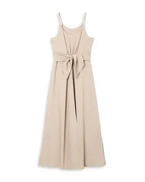 Emporio Armani Crepe Twill Sleeveless Maxi Dress - Dune