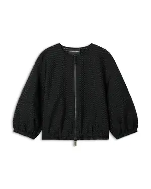 Emporio Armani 3d Jacquard Jacket - Black