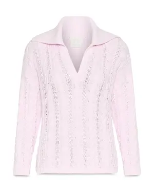 Marella Elisir Cable Knit Polo Sweater
