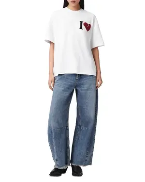 ALLSAINTS Heart Etta Tee - Optic White