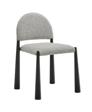 MODWAY Hayley Upholstered Fabric Dining Side Chair - Black Camel