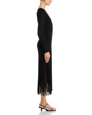 TOCCIN Evelina Long Sleeve V Neck Dress
