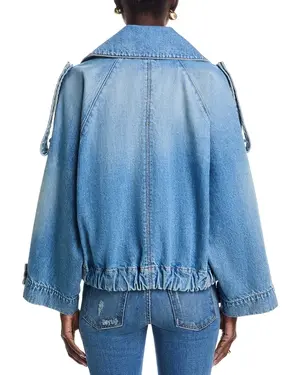 Brandon Maxwell Regan Denim Trench Coat - Indigo