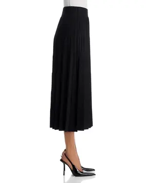 Lafayette 148 New York Pleated Pull On Knit Skirt