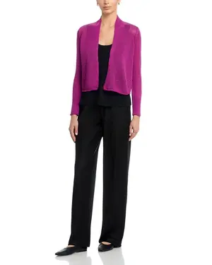 Eileen Fisher Open Front Cropped Cardigan Sweater