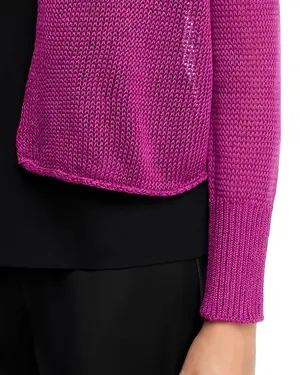 Eileen Fisher Open Front Cropped Cardigan Sweater