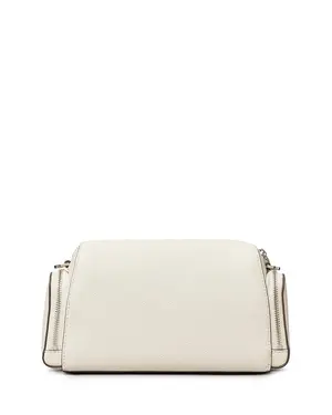 Tory Burch Perry Voyager Leather Crossbody - Light Cream