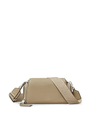Tory Burch Perry Voyager Leather Crossbody - Soft Cement