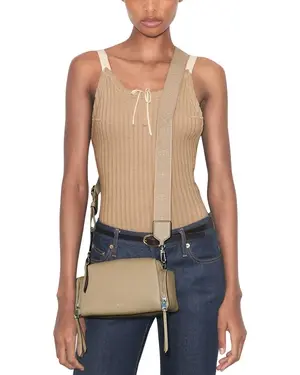 Tory Burch Perry Voyager Leather Crossbody - Soft Cement