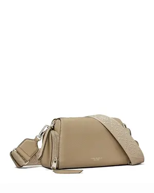 Tory Burch Perry Voyager Leather Crossbody - Soft Cement