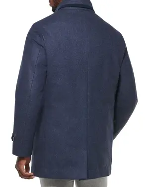 NORWEGIAN WOOL Stretch Down Filled Car Coat - Blue