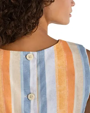 LIVERPOOL Sleeveless Shell Top With Button Back