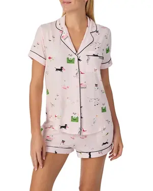 Kate Spade New York Shirt & Shorts Pajama Set - Pink Multi