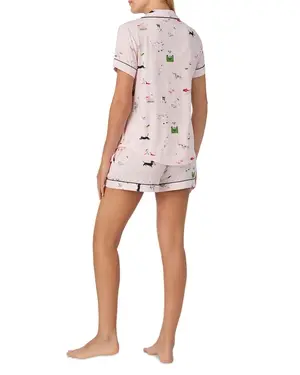 Kate Spade New York Shirt & Shorts Pajama Set - Pink Multi