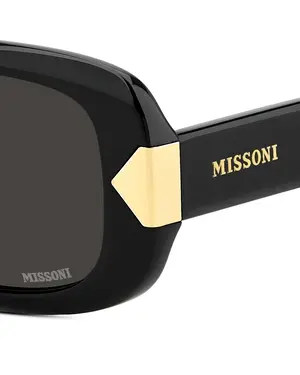 Missoni Rectangular Sunglasses, 52mm - Black