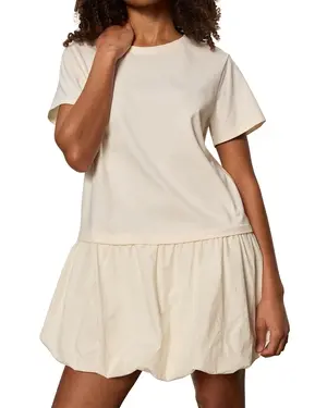 Sanctuary For Keeps Bubble T-shirt Dress - Collagen