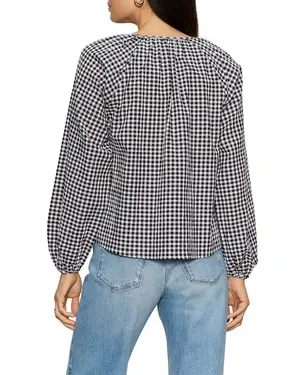 Sanctuary Gingham Button Blouse - Picnic