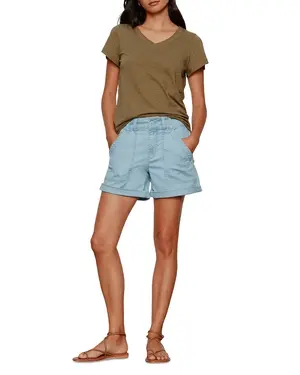 Sanctuary Wander On High Rise Denim Shorts - Skyline