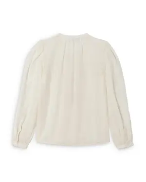 RE/DONE Tate Long Sleeve Blouse - Ivory