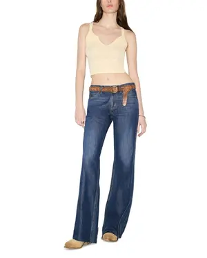 RE/DONE V Cut Ribbed Tank Top