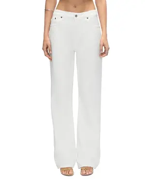 RE/DONE The Thrasher Mid-rise Loose Straight Jeans - Blanco