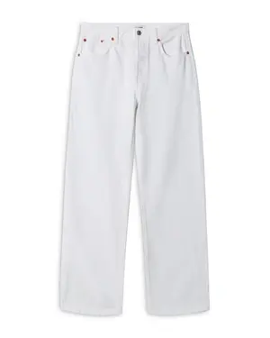 RE/DONE The Thrasher Mid-rise Loose Straight Jeans - Blanco