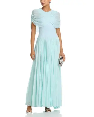 Simkhai Nancie Cape Maxi Dress - Sky