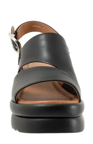 Eos Mentas Slingback Wedge Sandals - Black