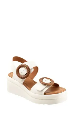 Eos Menorcas Slingback Wedge Sandals - Bone