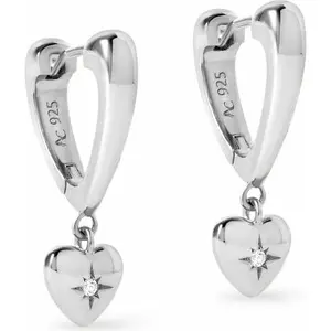 Astley Clarke Gold Vermeil Heart Drop Earrings Silver