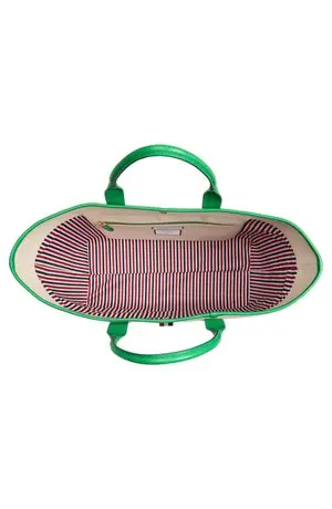 Thom Browne Canvas And Leather Tool Tote - Green