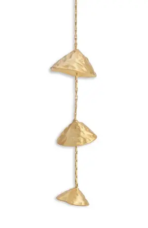 NAVEDA Rani Hammered Linear Drop Earrings - Gold