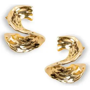 NAVEDA Mira Hammered Drop Earrings